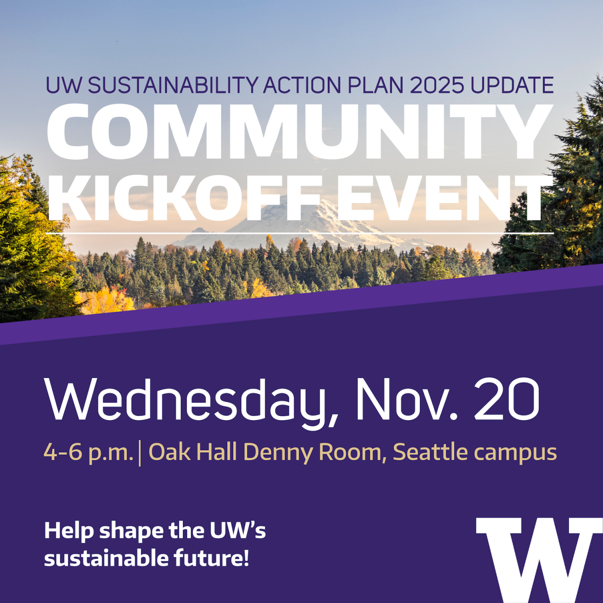 Sustainability Action Plan Update Kickoff | UW Sustainability